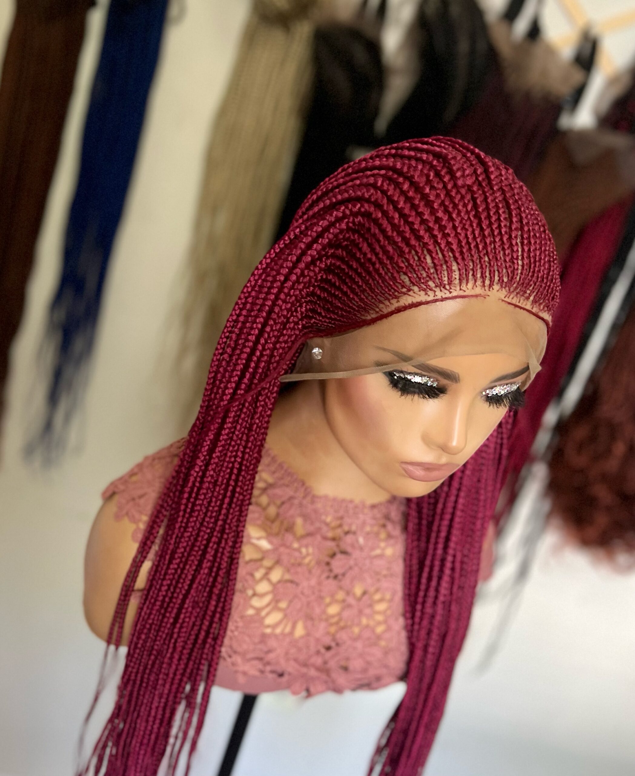 Cornrow 13×6 frontal lace wig – Handmade Braided Wigs