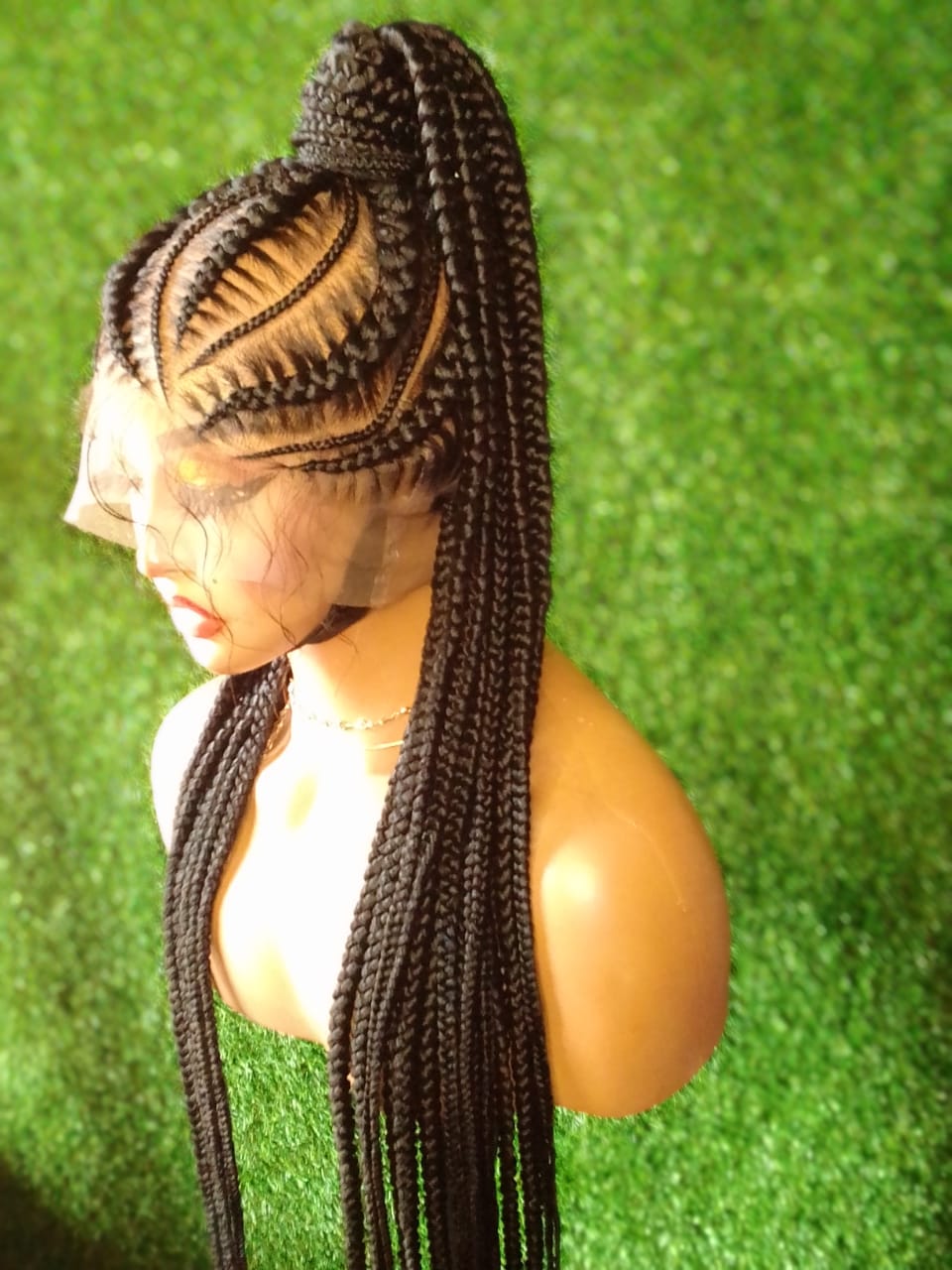 Tonya updo Cornrow full lace wig – Handmade Braided Wigs